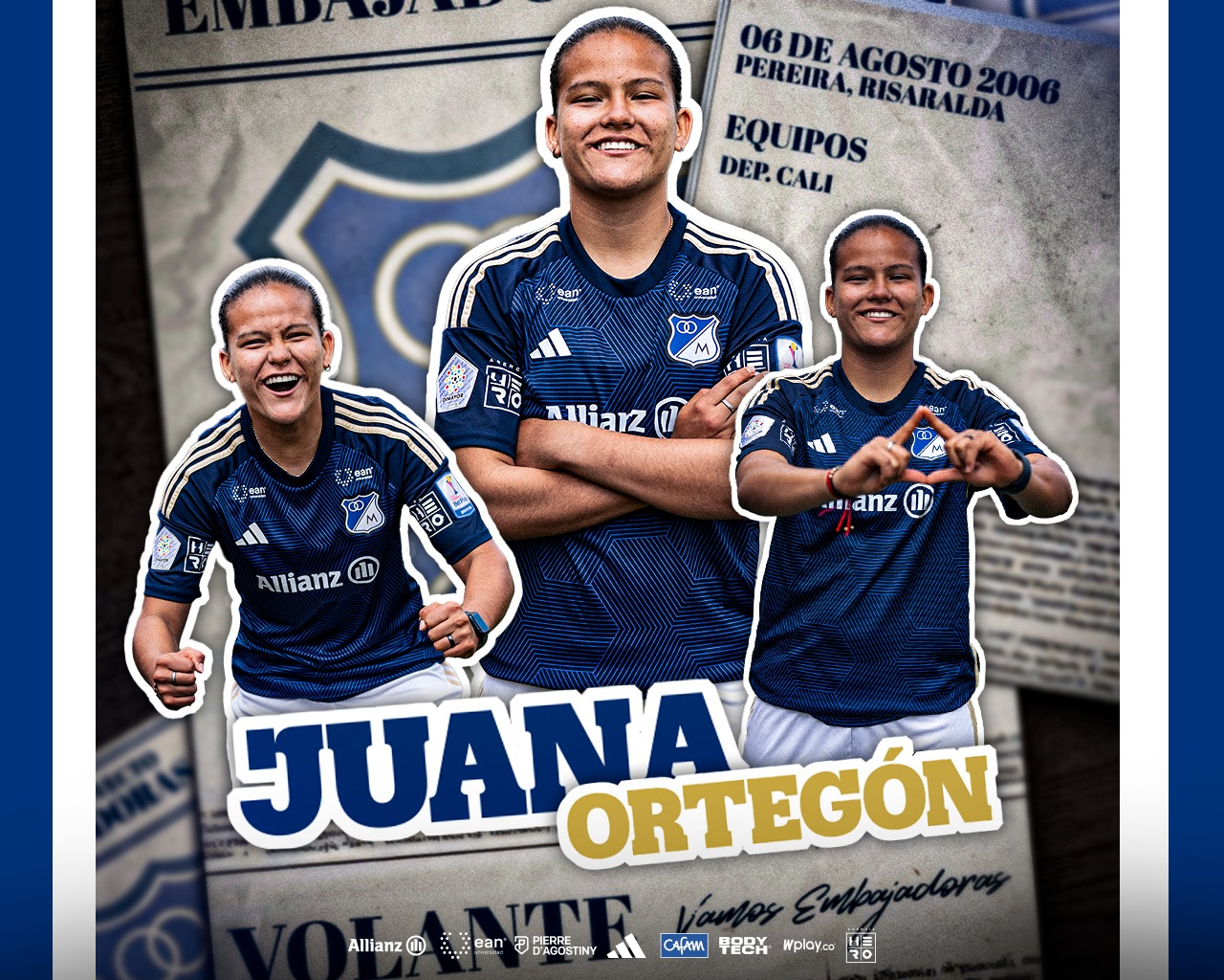 COMUNICADO OFICIAL: JUANA ORTEGÓN - Millonarios FC